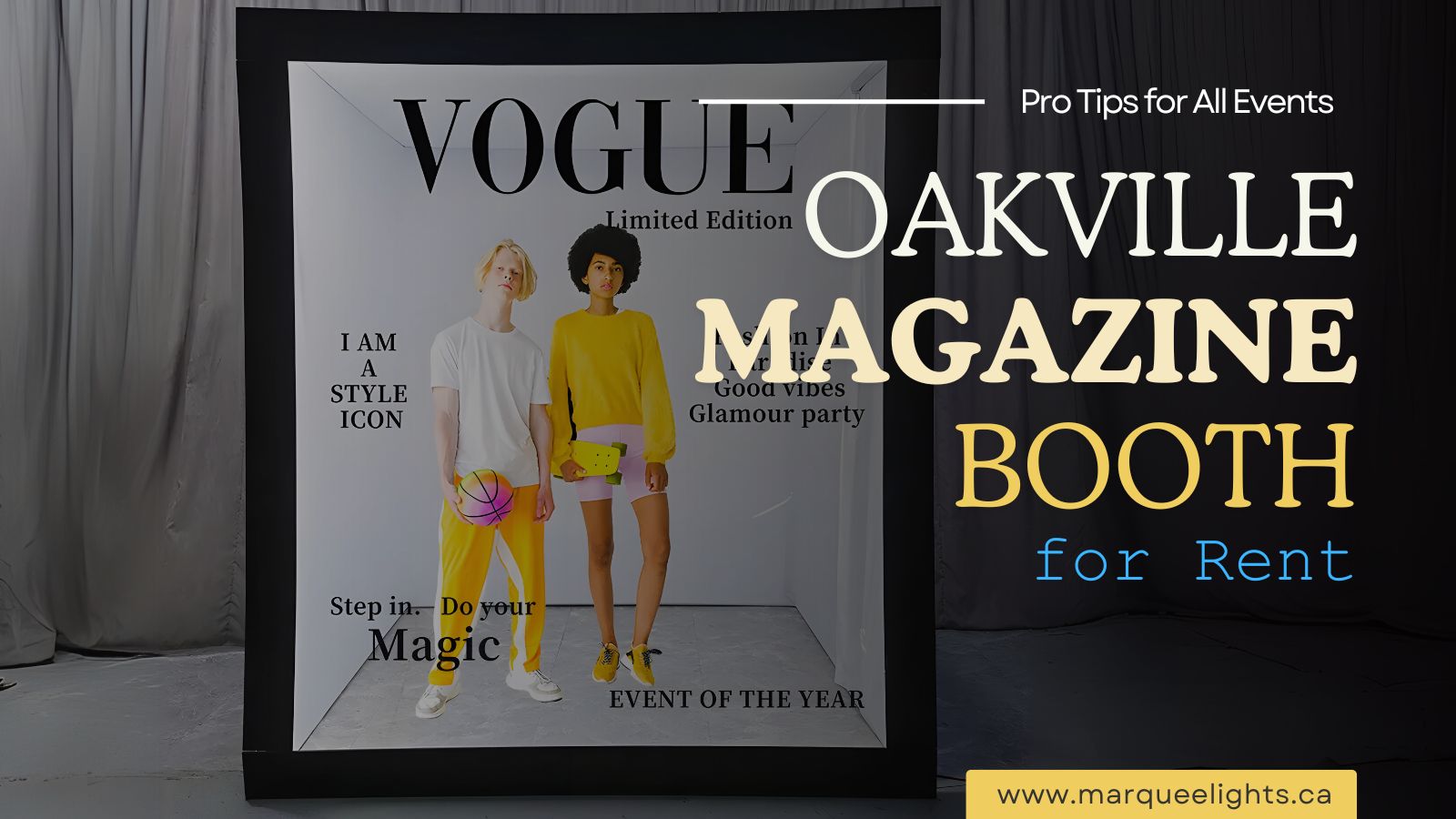 Oakville Magazine Booth: Elevate Your Event in Style | Marquee Lights